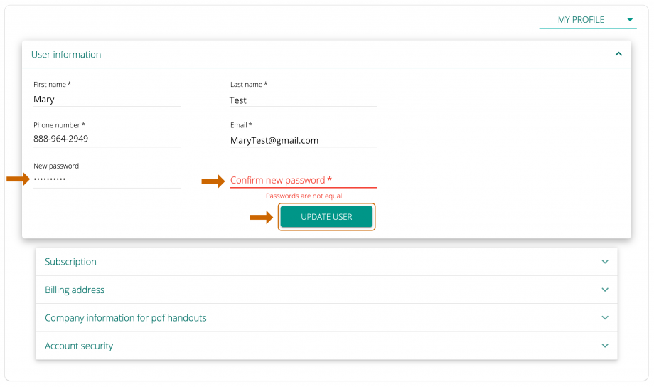Change password – Sequence Wiz Help