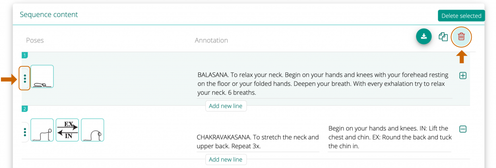 Delete line – Sequence Wiz Help
