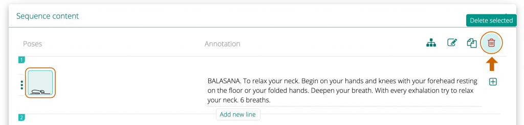 Delete pose – Sequence Wiz Help