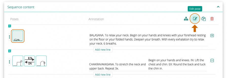 Edit pose – Sequence Wiz Help