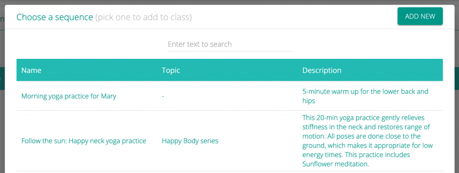 Attach sequences to a Class – Sequence Wiz Help