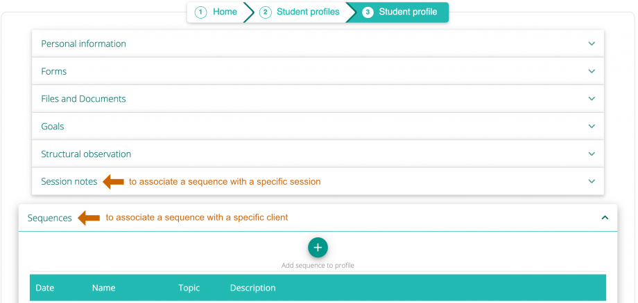 Add a sequence to Student Profile – Sequence Wiz Help