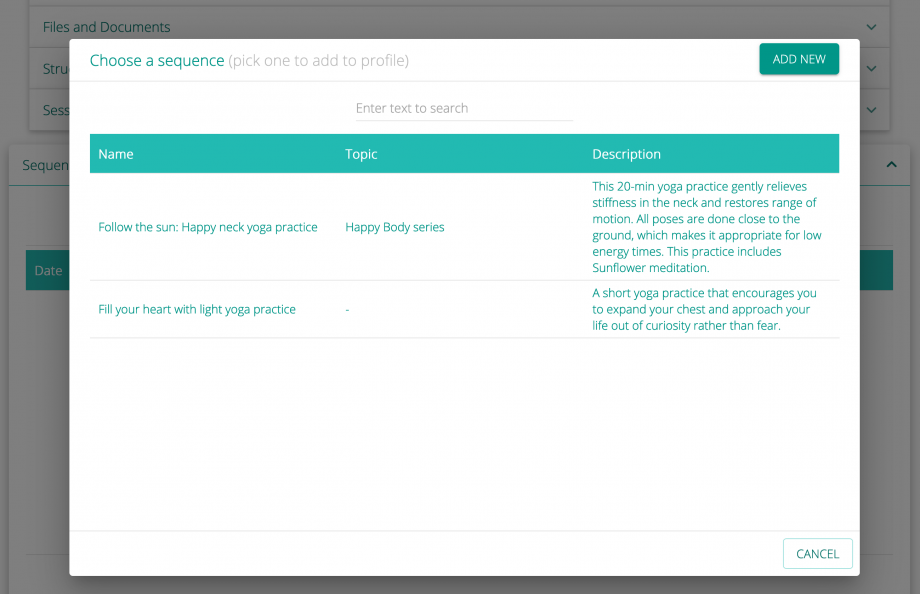 Add a sequence to Student Profile – Sequence Wiz Help