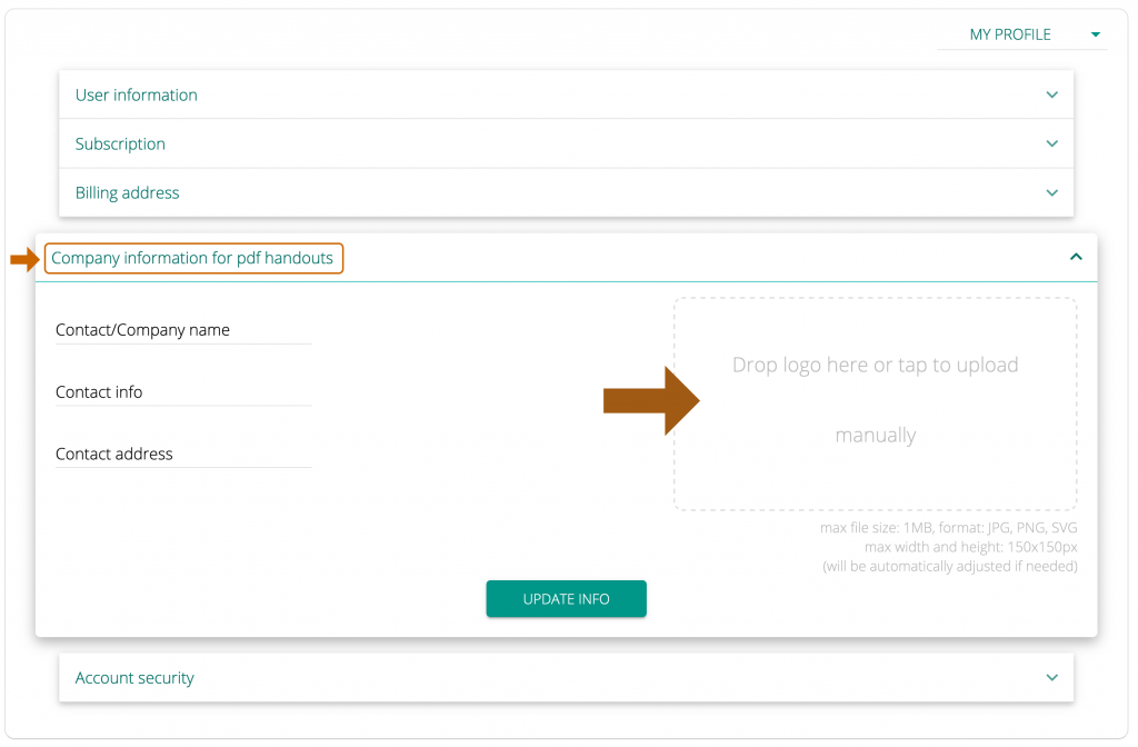 Add a logo and personal information to the printout – Sequence Wiz Help