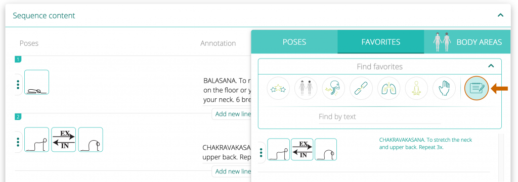 Insert Favorite (saved line) into sequence – Sequence Wiz Help