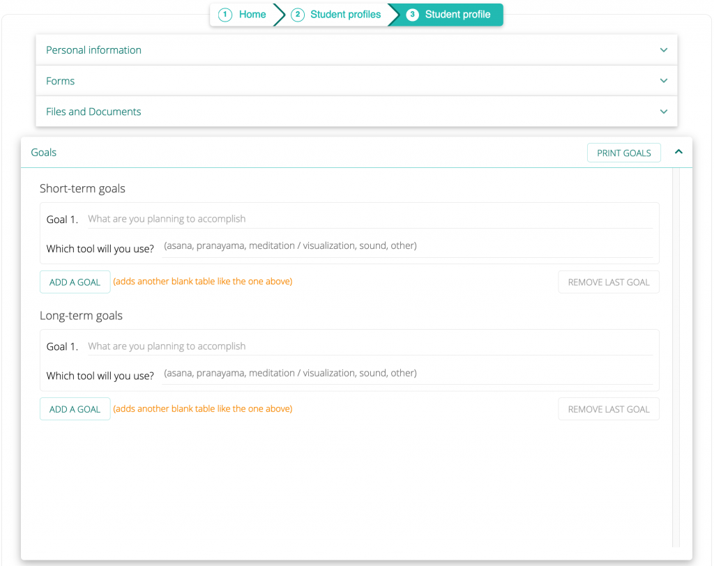 Add goals – Sequence Wiz Help