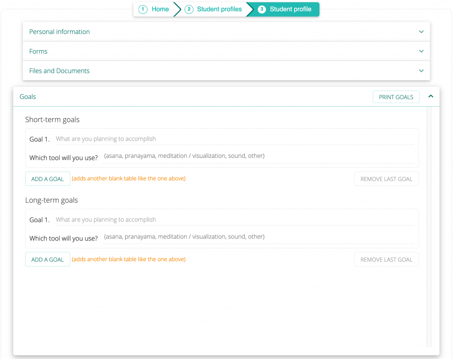 Add goals – Sequence Wiz Help