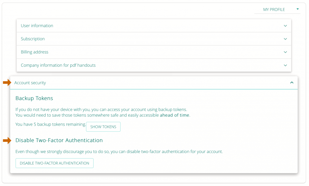 Disable two-step authentication – Sequence Wiz Help