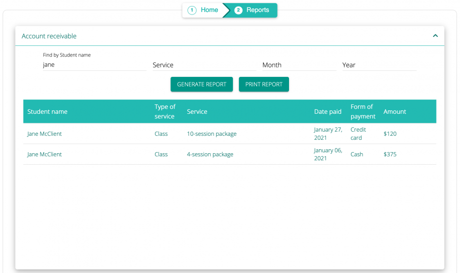 View and print payments received – Sequence Wiz Help