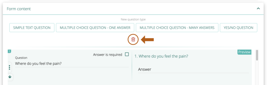 How to delete any question on the form – Sequence Wiz Help
