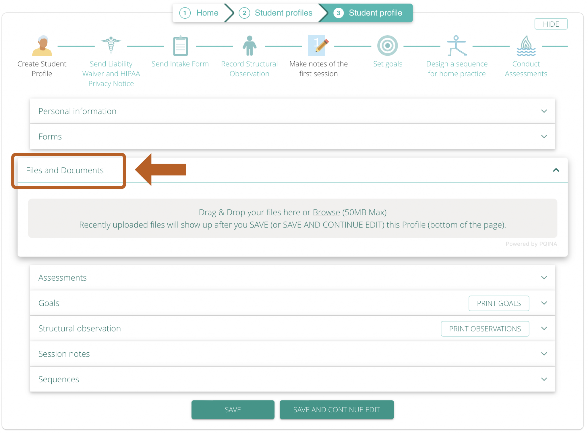 Add student’s files and documents – Sequence Wiz Help